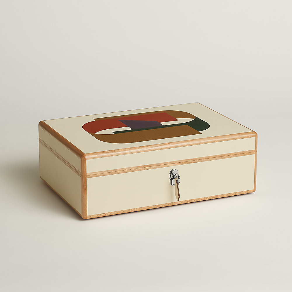 Amalthee Anchor Chain 17 watch box, large model | Hermès Australia