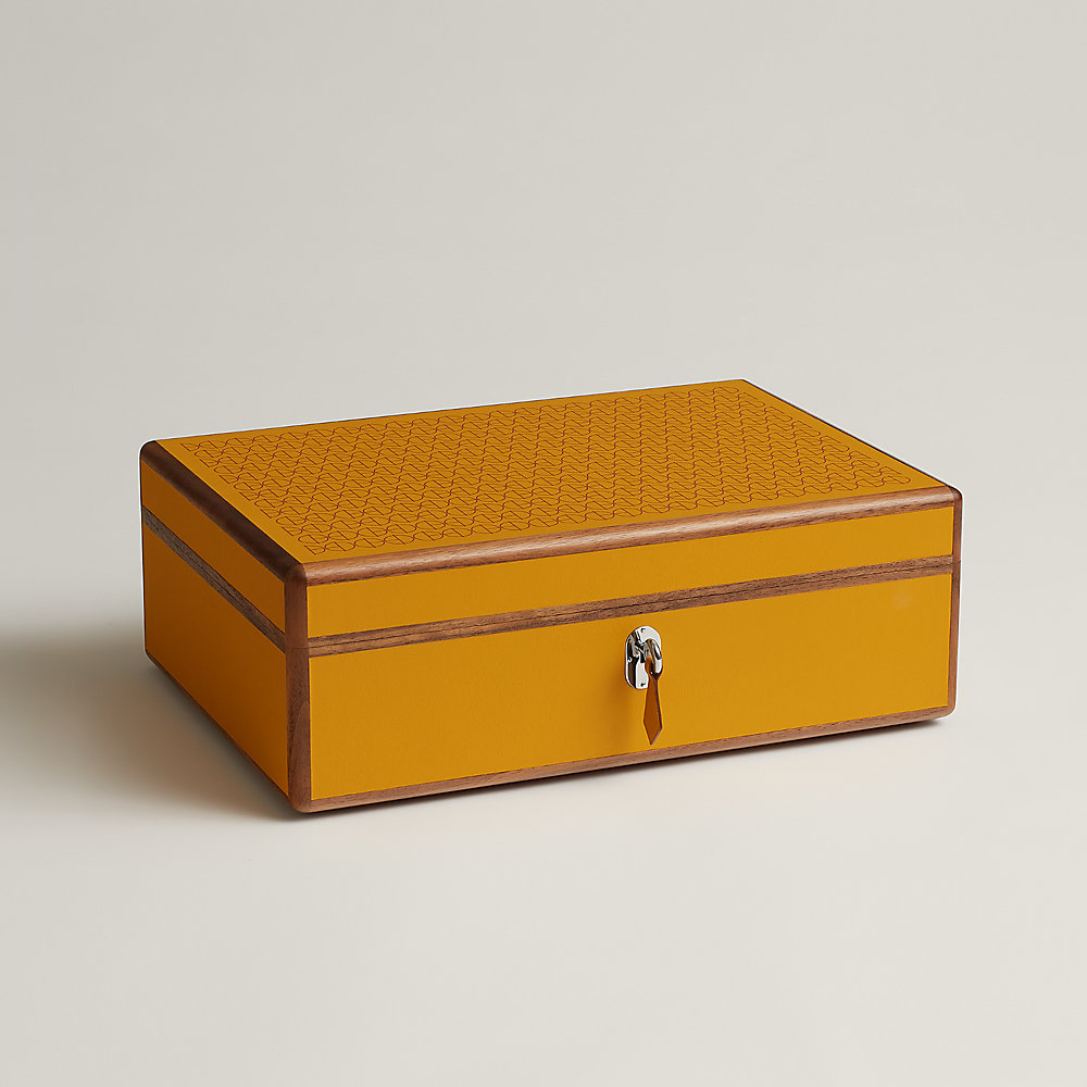 Amalthee H Rond watch box, large model | Hermès Poland
