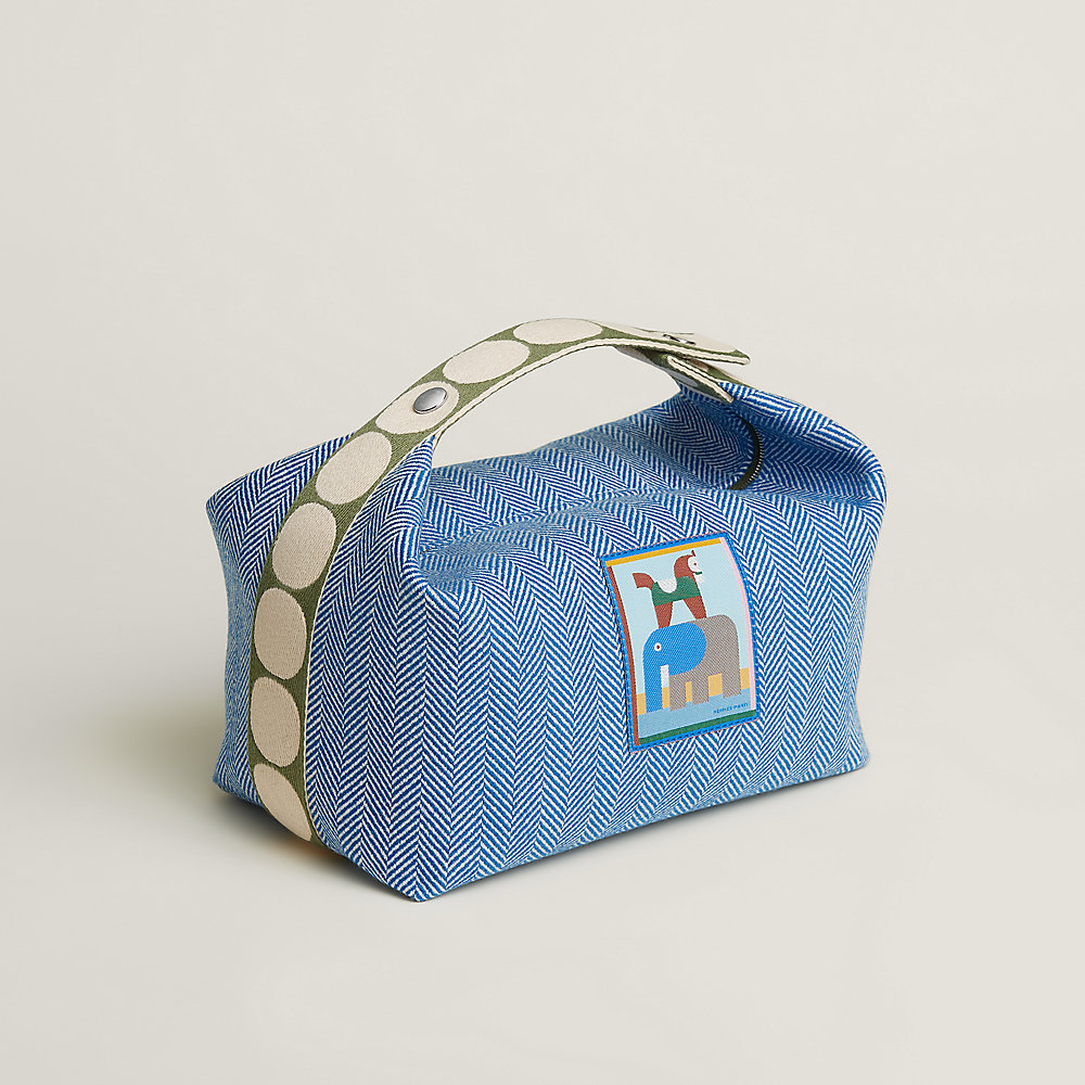 Animaux Blocks case, large model - Brown | Hermès Netherlands