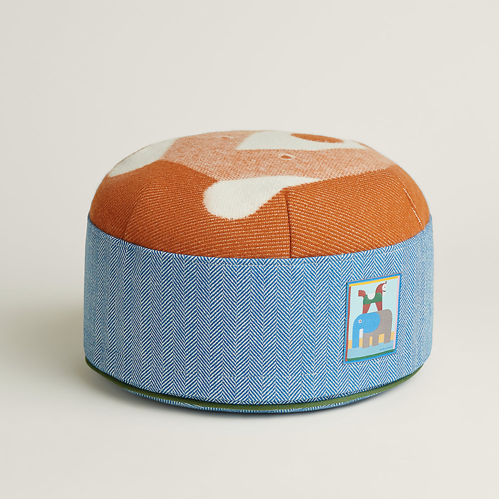 Animaux Blocks footstool - Blue | Hermès Netherlands