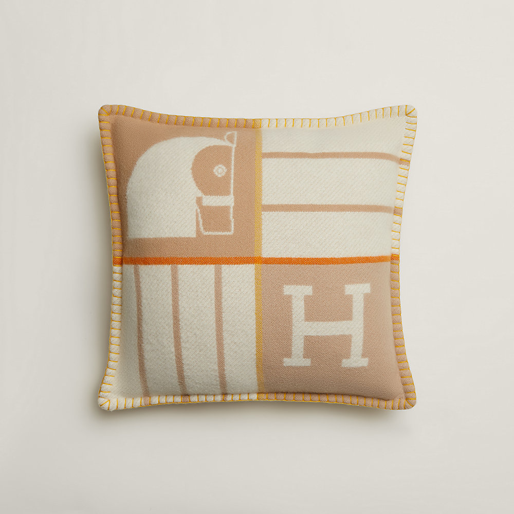 Animaux Blocks pillow - Green | Hermès UK