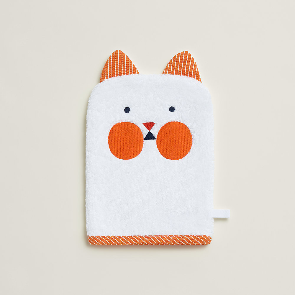 Animaux Blocks washcloth - Black | Hermès Australia