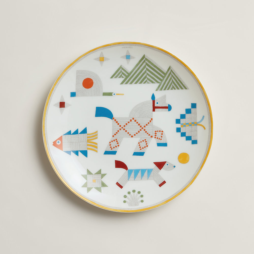 Animaux Nattes dessert plate | Hermès Portugal