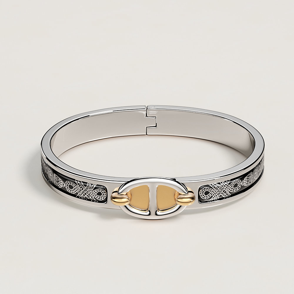 Armreif Mini Clic Chaîne d'Ancre Grand Apparat - Schwarz | Hermès Österreich