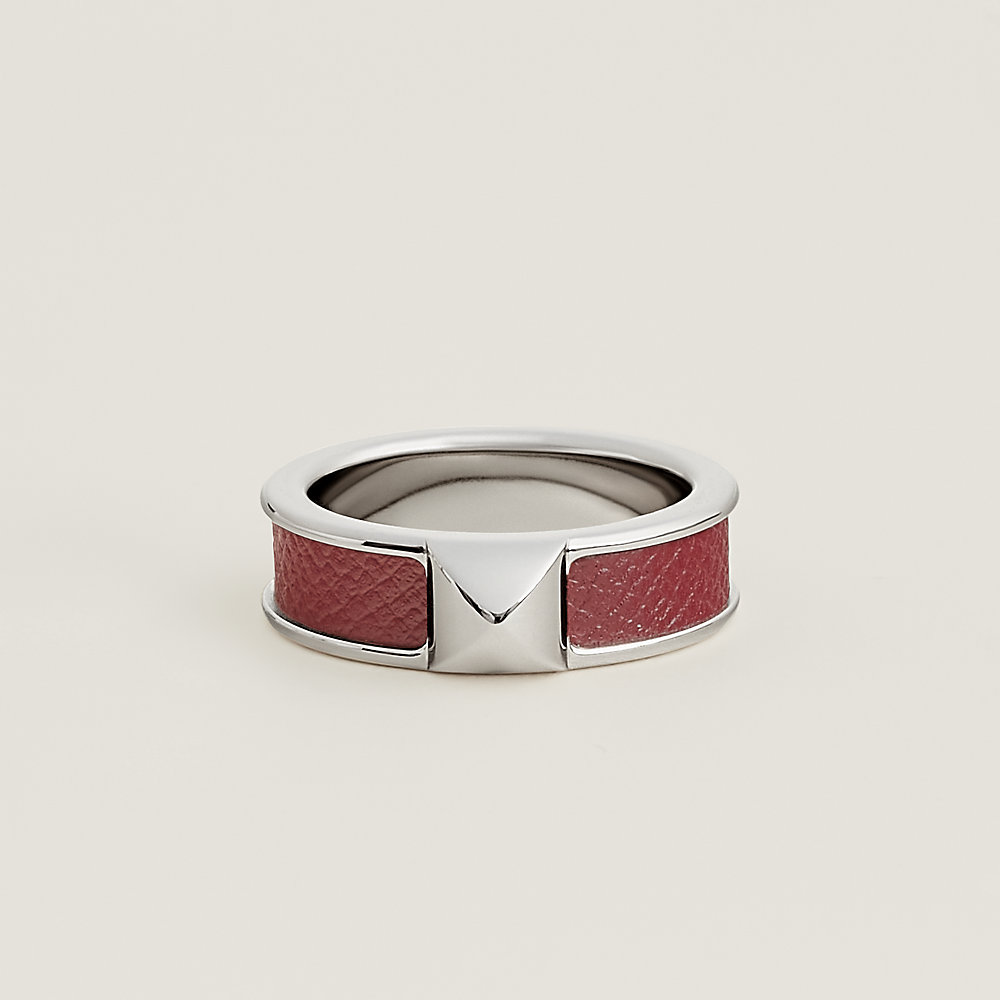 Athena simple stud ring - Red | Hermès UK