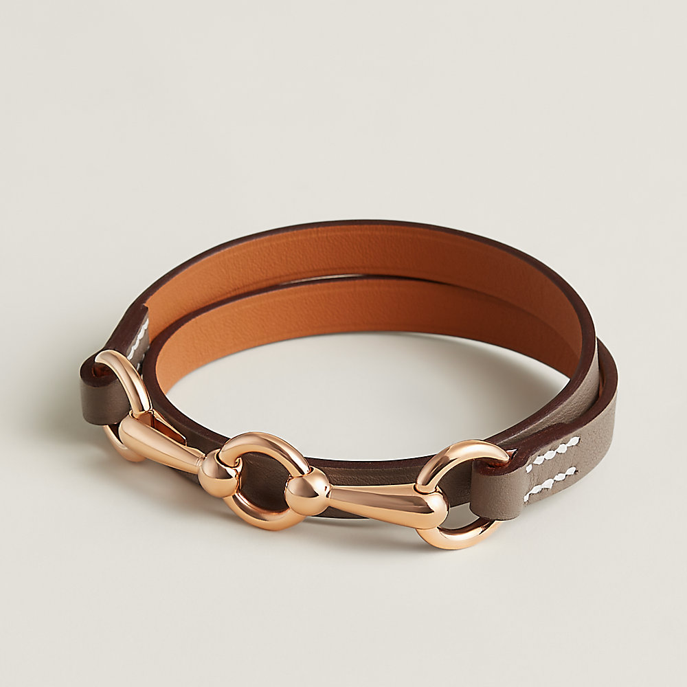 Baby Rider Double Tour bracelet - Beige | Hermès Australia