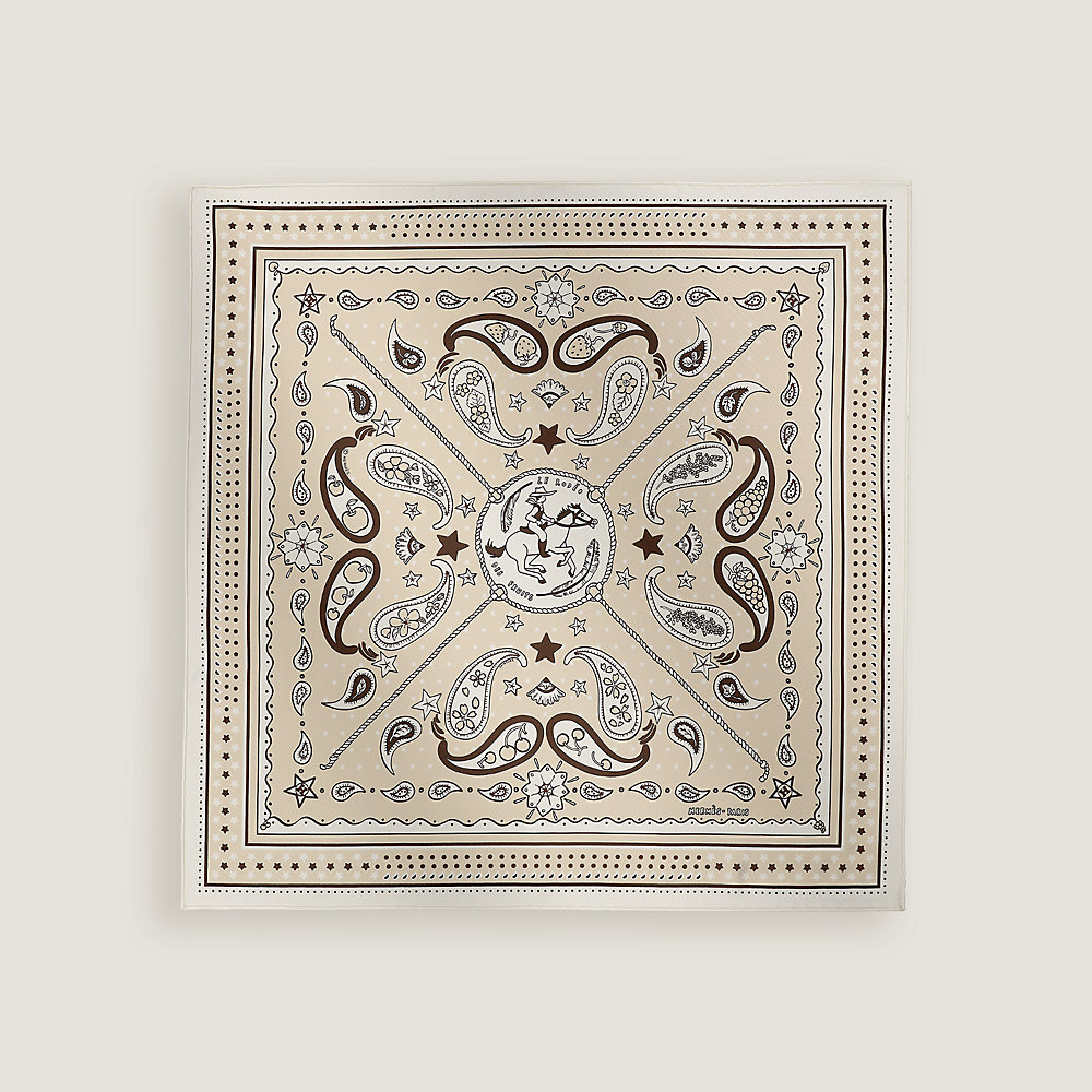 Bandana 55 Le Rodéo des Fruits - Beige | Hermès France