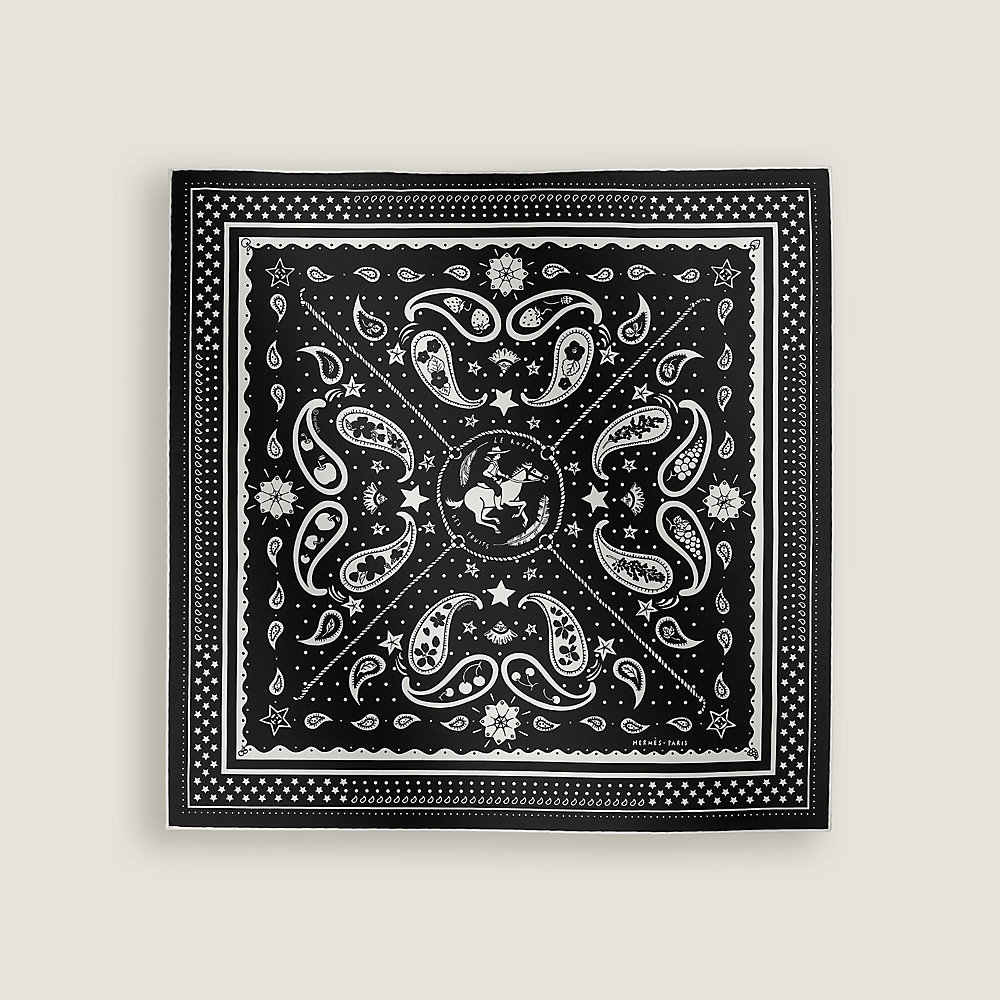 Bandana 55 Le Rodéo des Fruits - Negro | Hermès España
