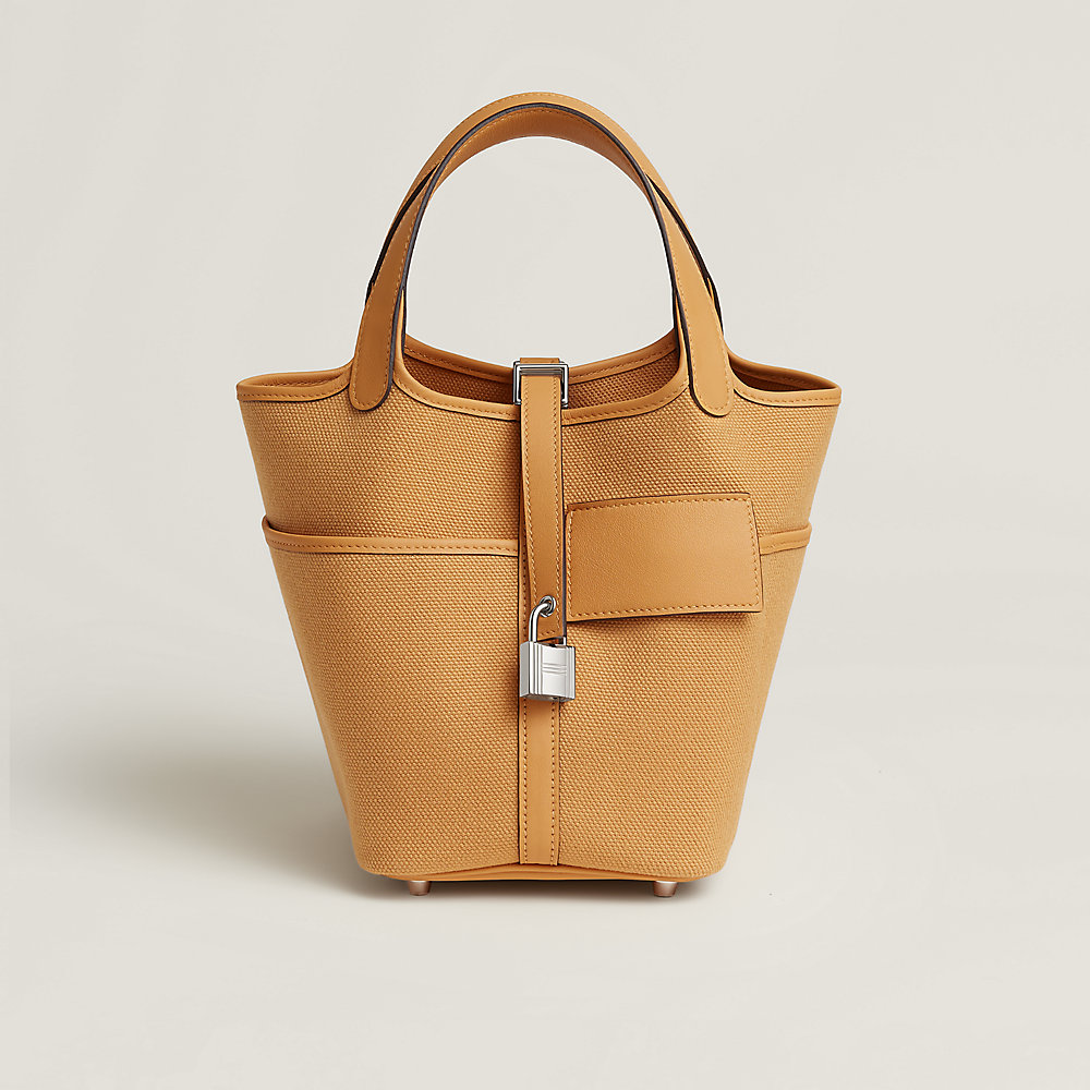 Bolsa Picotin Lock 18 pockets - Azul | Hermès Brasil