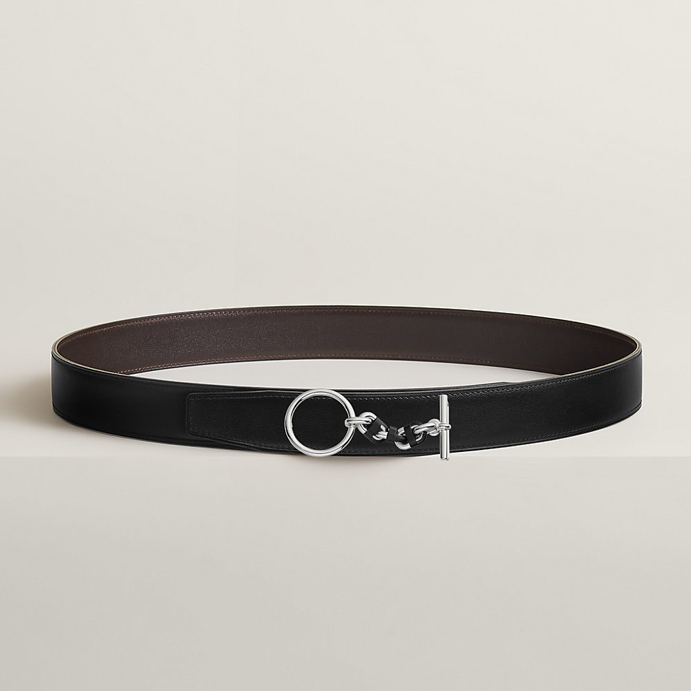 Boucle de ceinture Sailor & Cuir de ceinture réversible 32 mm | Hermès ...