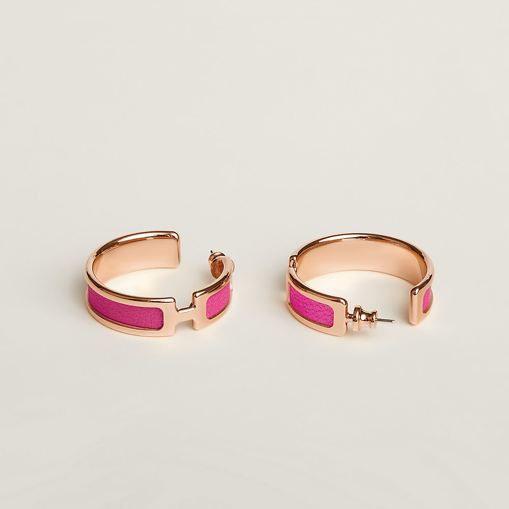 Boucles d'oreilles Olympe - Rose | Hermès France