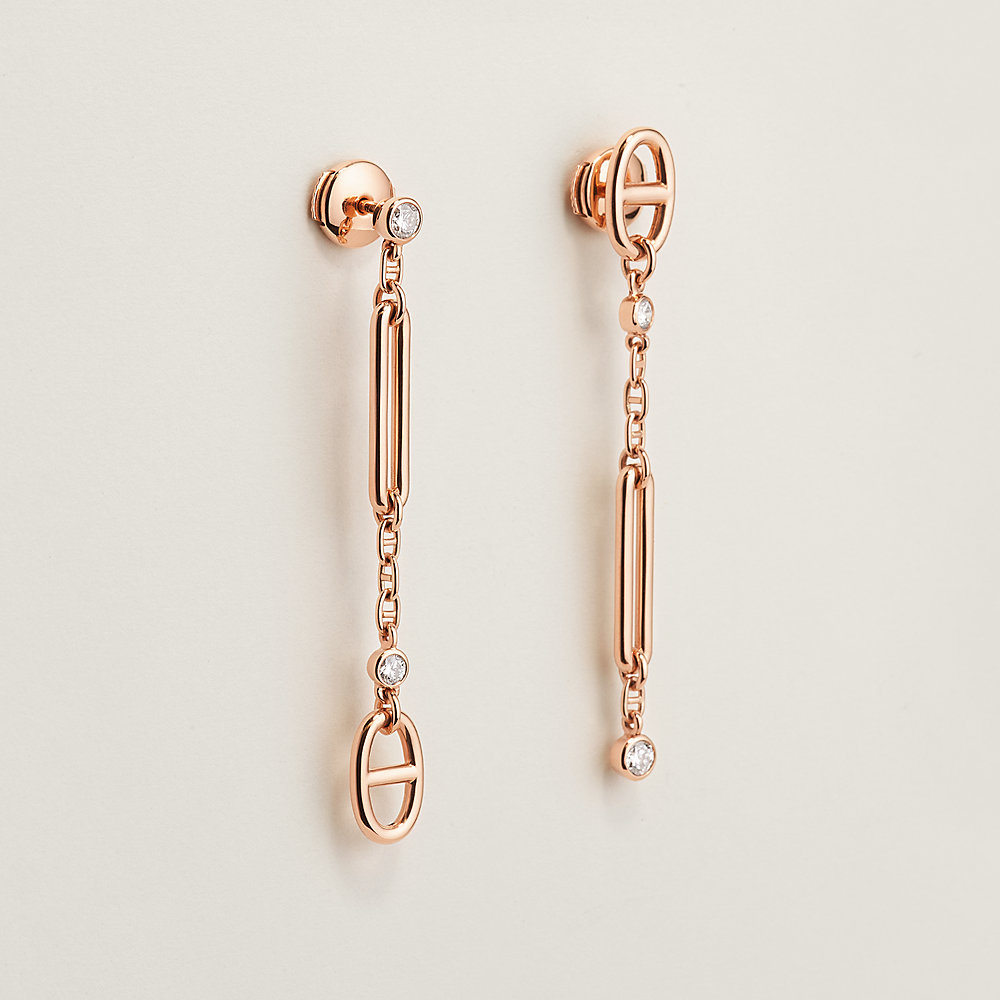 Boutons d'oreilles Chaîne d'ancre Chaos | Hermès France