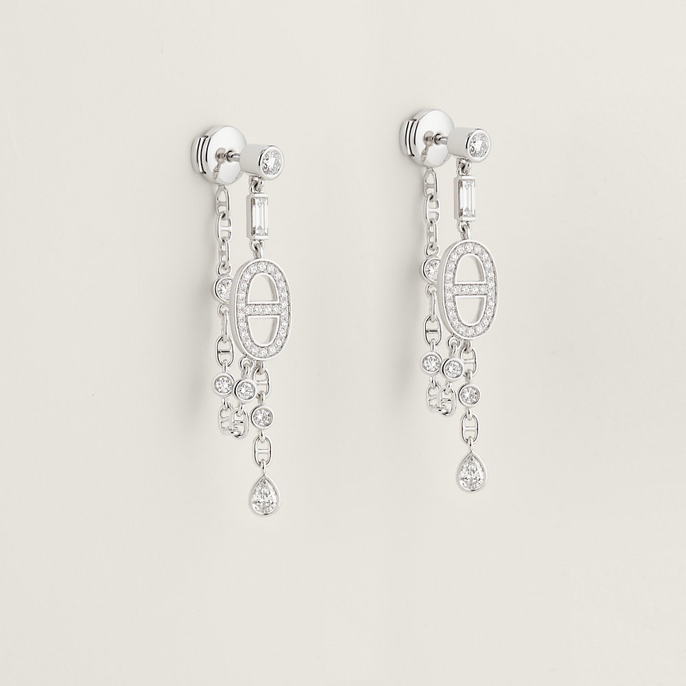 Boutons d'oreilles Chaîne d'ancre Chaos Fancy | Hermès Canada