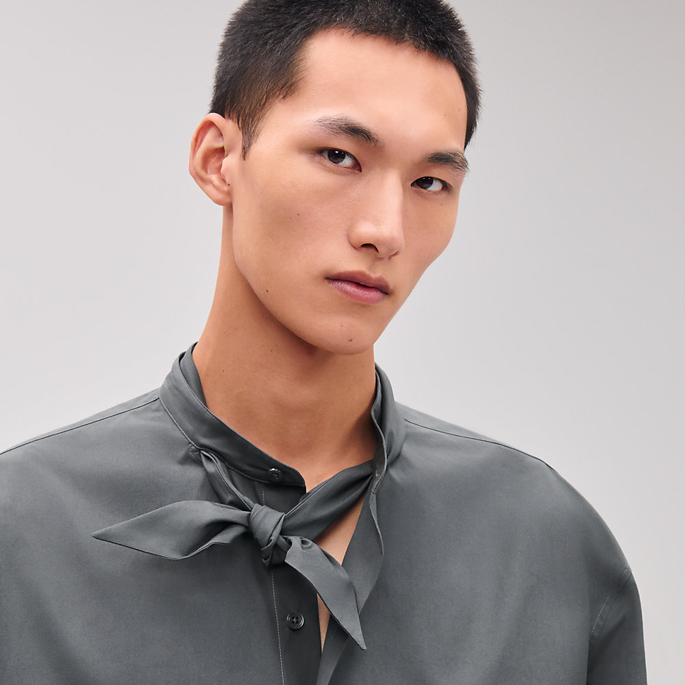 Boxy fit shirt with Marius collar | Hermès Canada