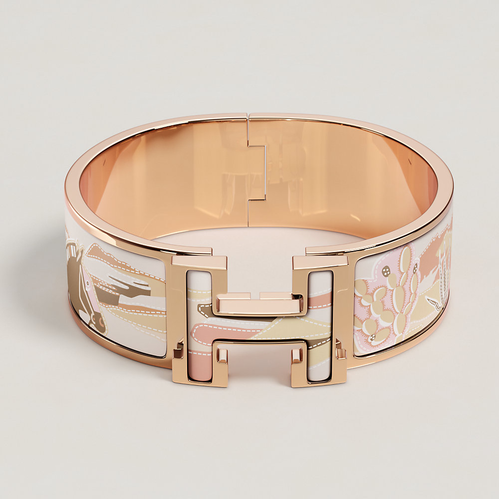 Bracelet Clic Clac H Bottes Story - Orange | Hermès Canada