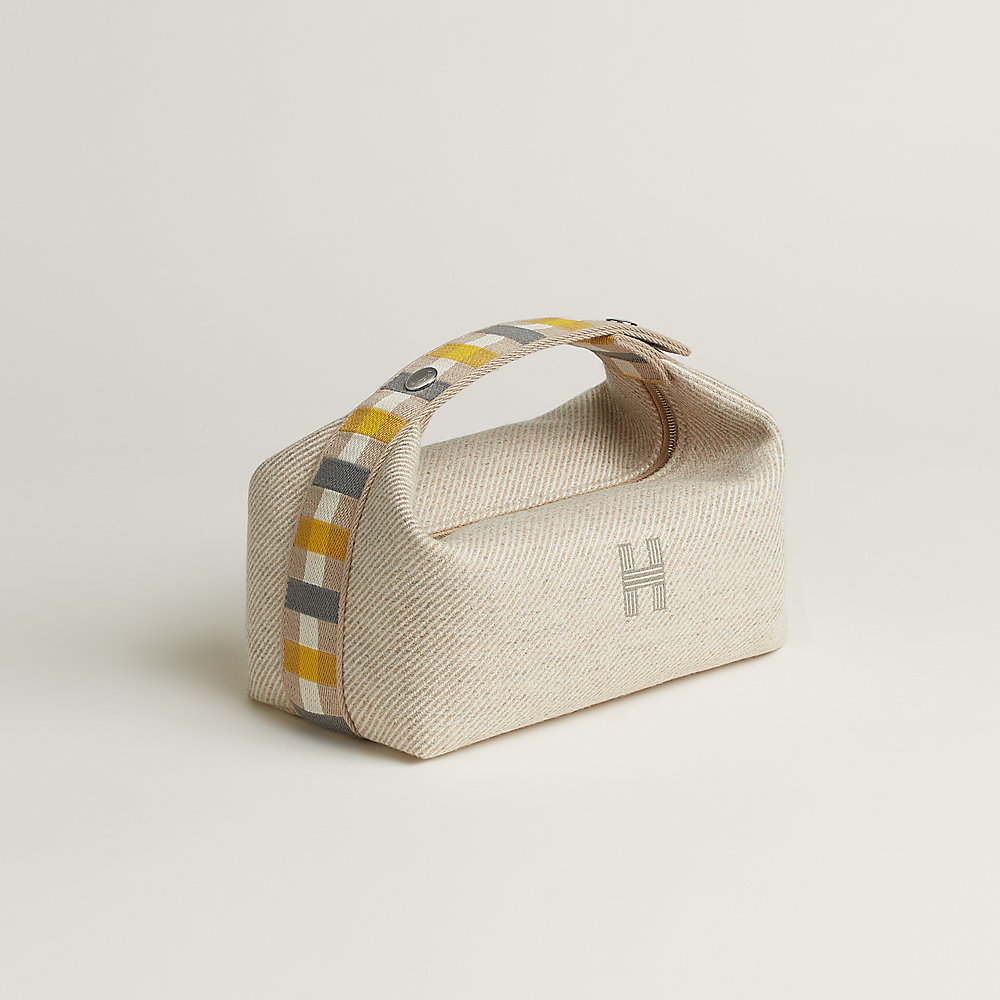 Bride-a-Brac au Carre case, small model - Beige | Hermès UK