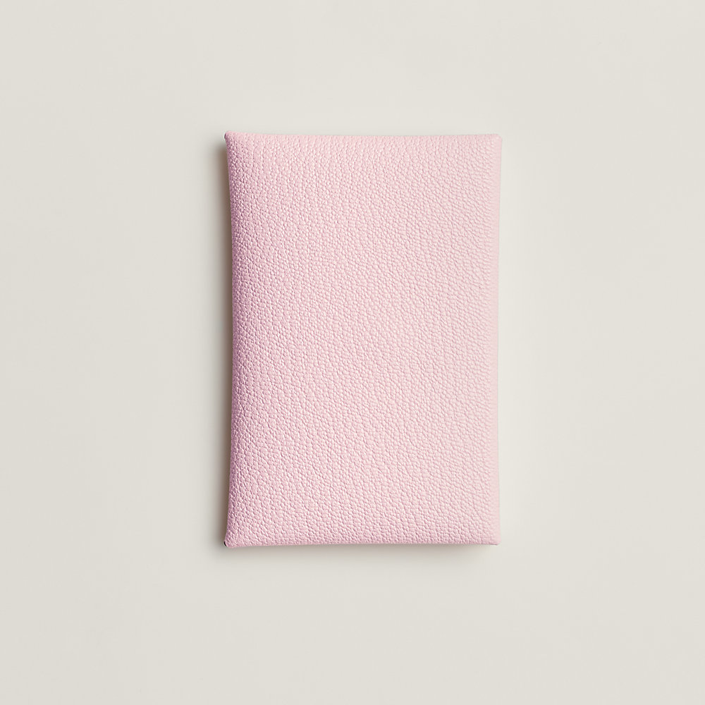 Calvi card holder - Pink | Hermès UK