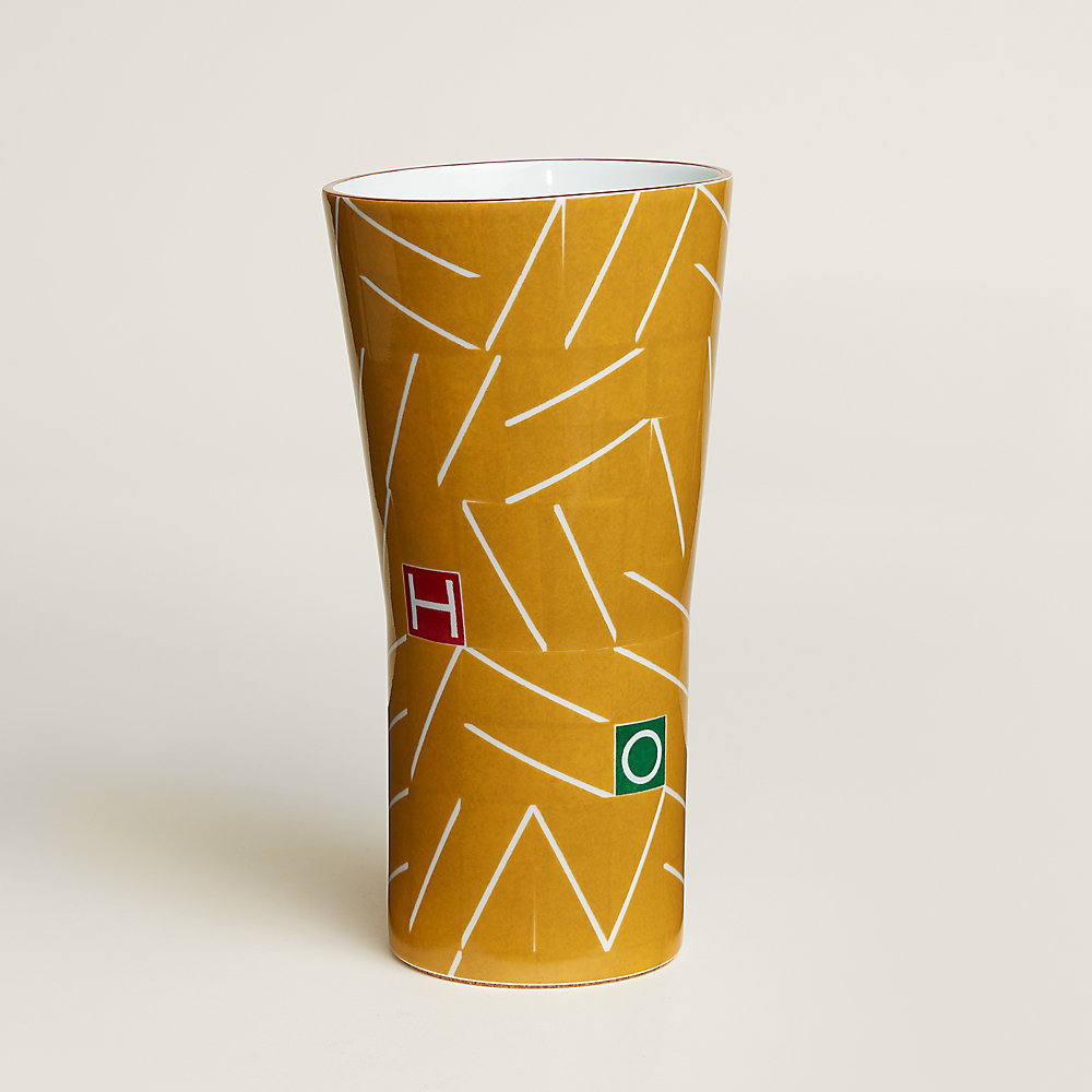 Canopee Neo Block vase, medium model - Black | Hermès Thailand