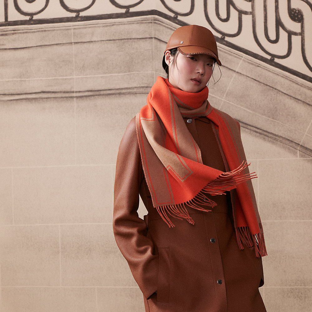 Casaque Clefs de H scarf - Brown | Hermès UK