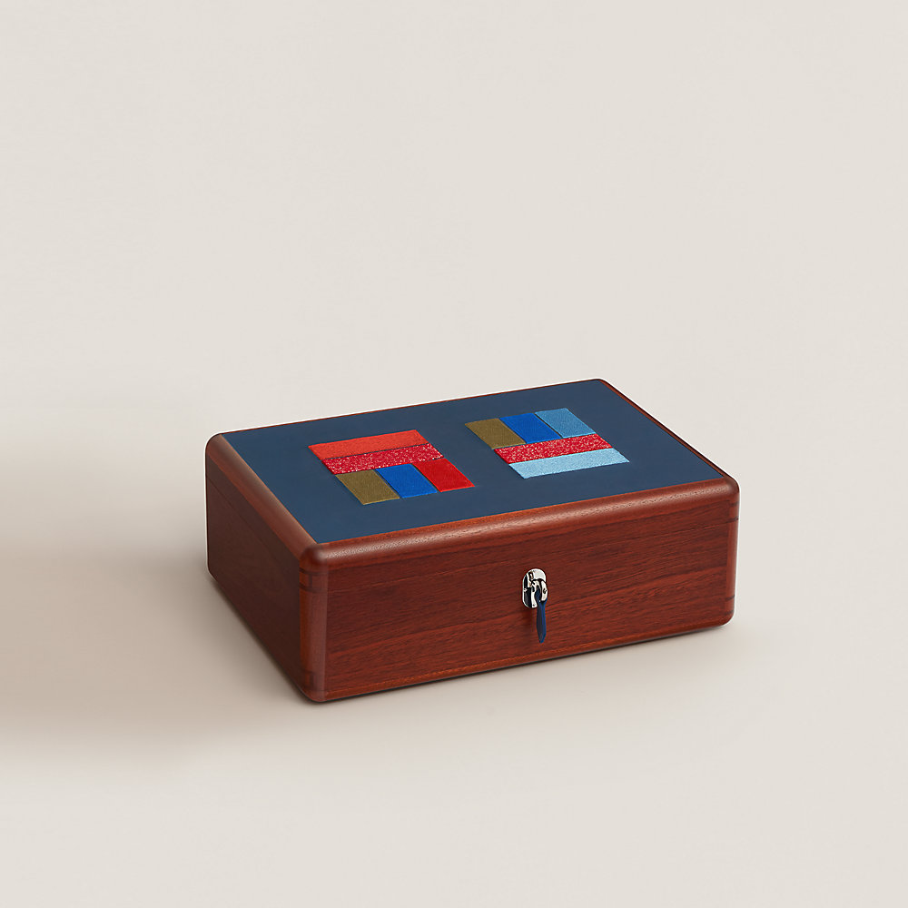 Casaque Holi watch and cufflink box, large model | Hermès Australia