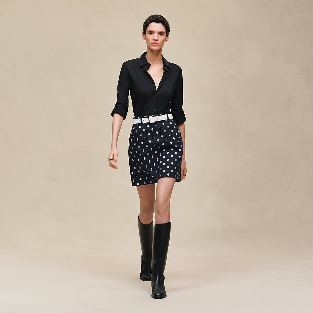 "Chaine d'Ancre" denim miniskirt | Hermès UK