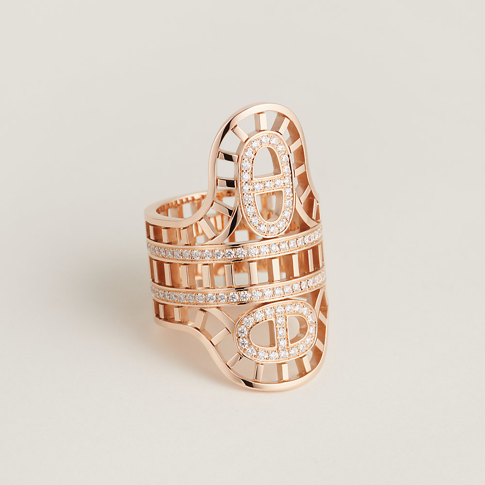 Chaine d'ancre Divine ring, very large model | Hermès Australia