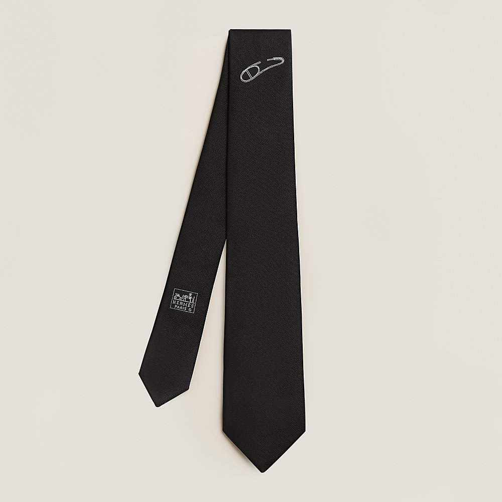 Chaine d'Ancre Punk tie - Black | Hermès Australia