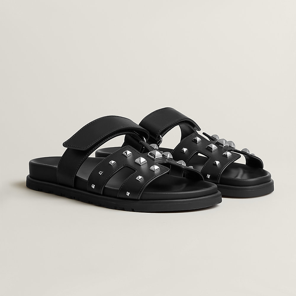 Chypre sandal - Black | Hermès Hong Kong SAR