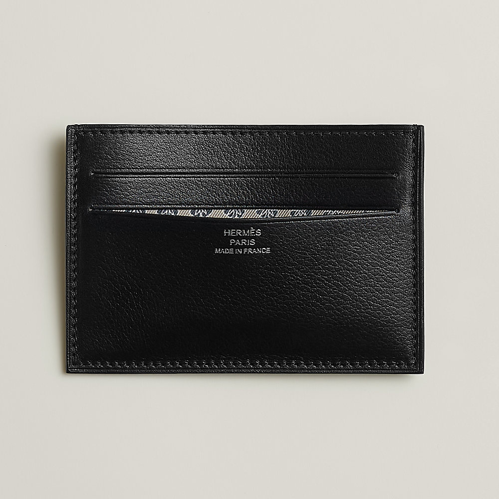 Citizen Twill card holder - Black | Hermès UAE