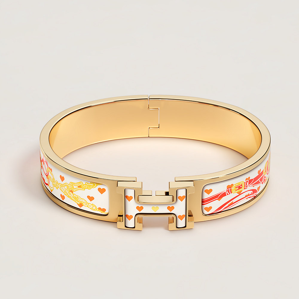 Clic H Brides de Gala Love bracelet - White | Hermès Hong Kong SAR