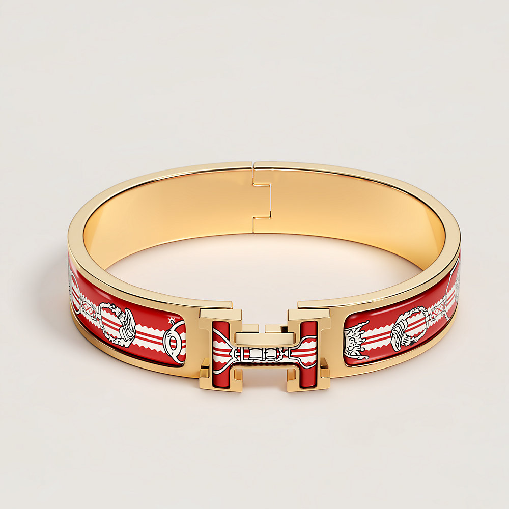 Clic H Etriers bracelet - Red | Hermès Poland