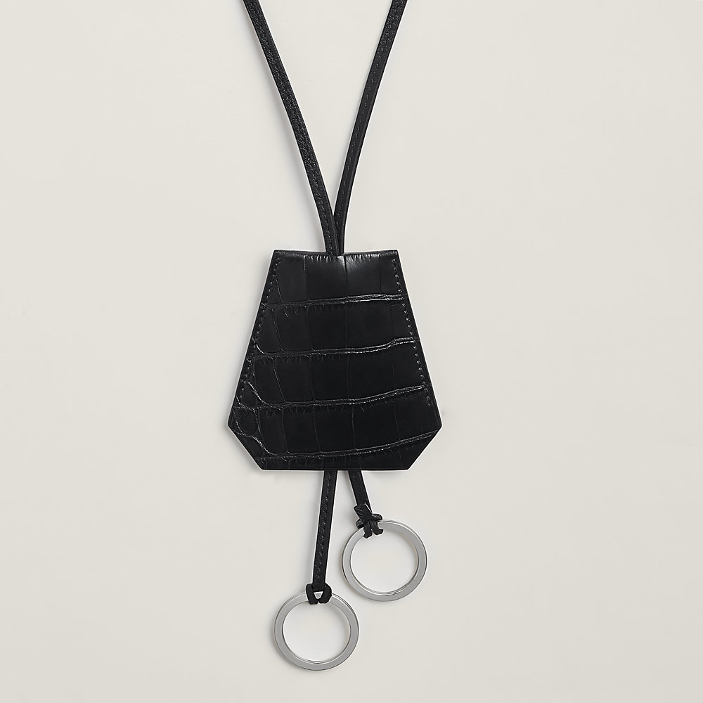 Clochette long necklace - Black | Hermès Netherlands