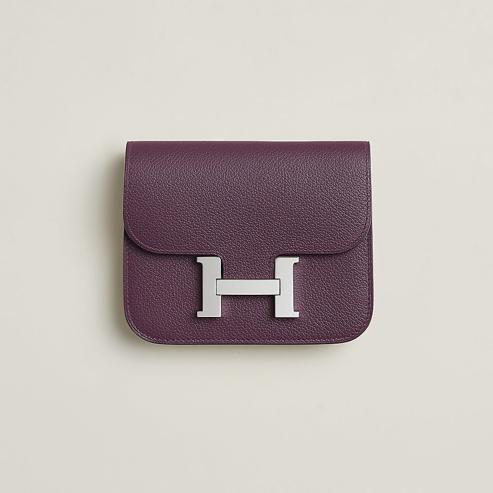 Constance Slim wallet - Purple | Hermès Australia
