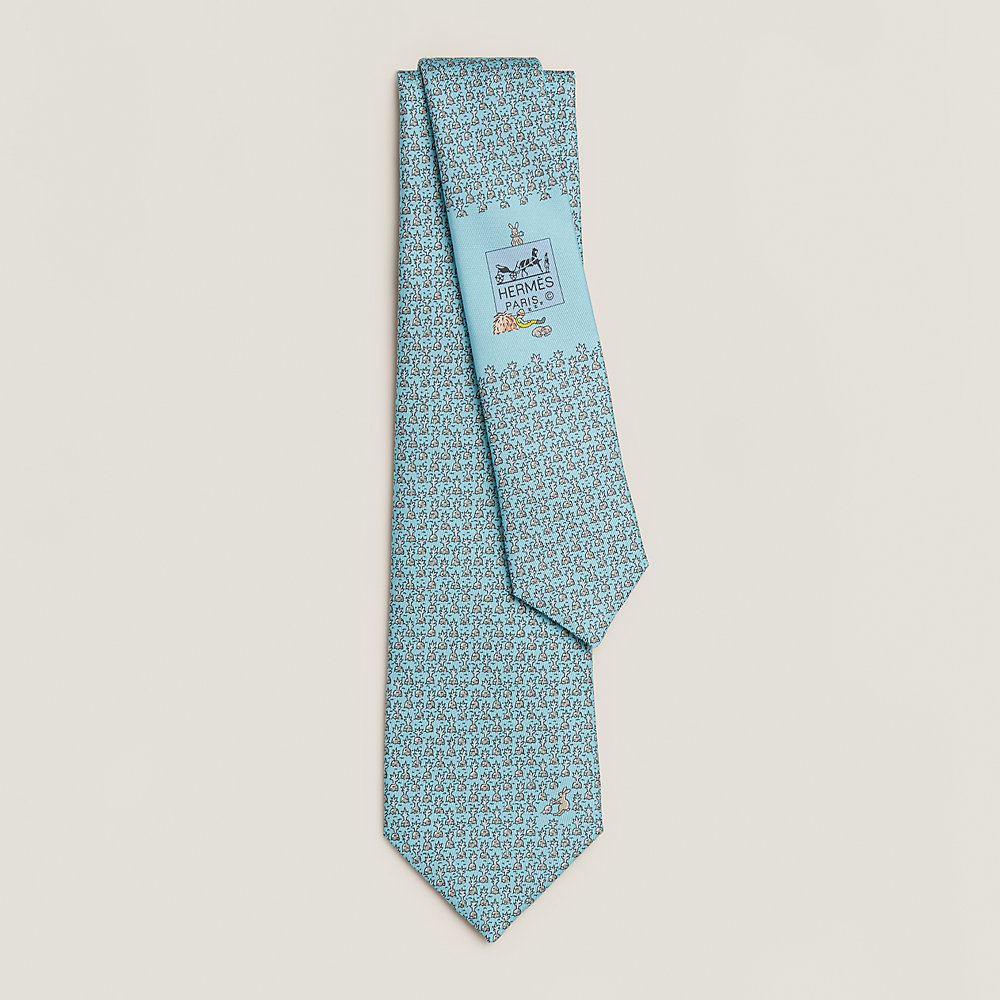 Cravate Bunny Dream - Bleu | Hermès Belgique