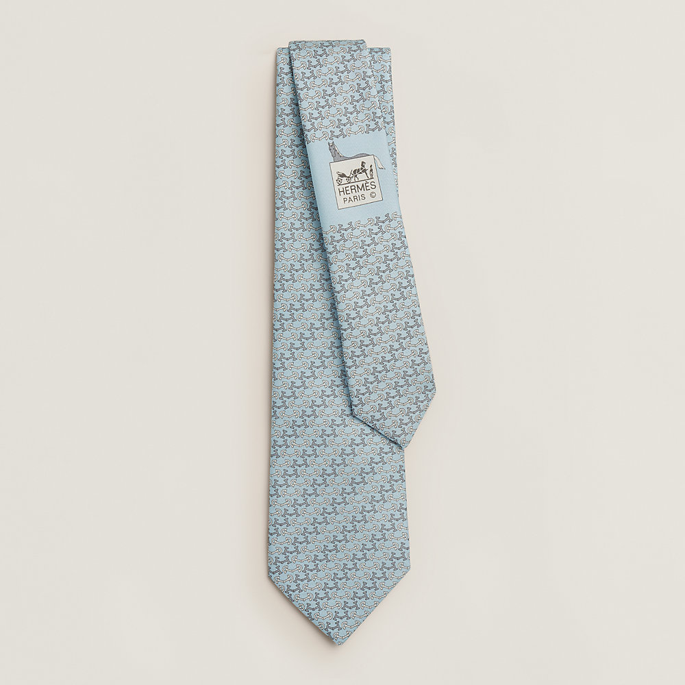 Cravate H Mors - Bleu | Hermès France