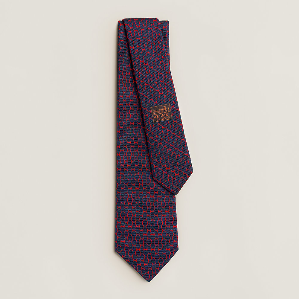 Dancing H tie - Brown | Hermès Hong Kong SAR