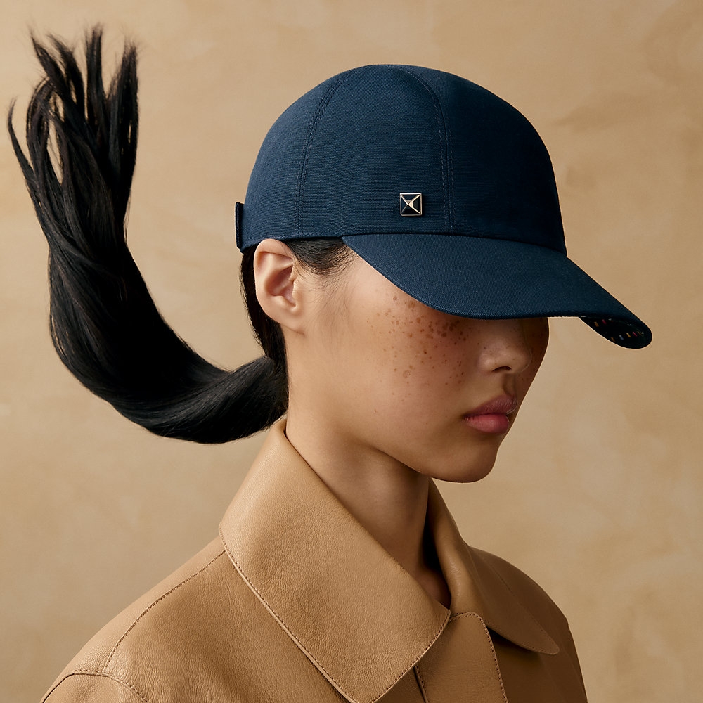 Davis Pois Medor cap - Blue | Hermès Hong Kong SAR