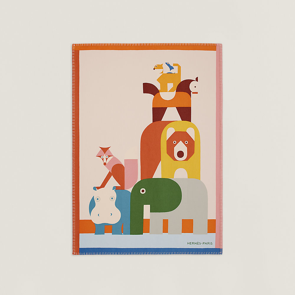 Decke Animaux Blocks - Schwarz | Hermès Deutschland
