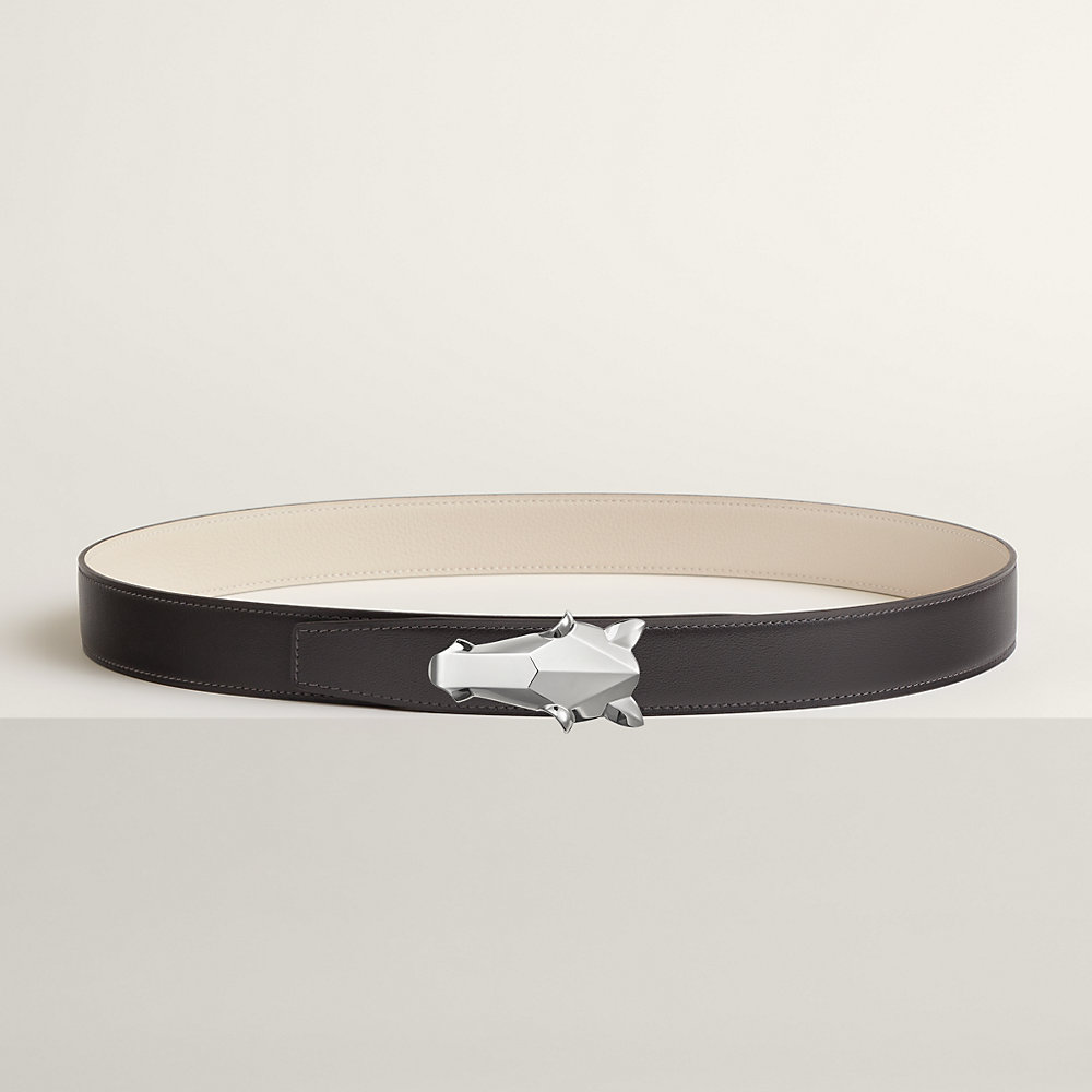 Destrier 벨트 버클 & 리버서블 가죽 스트랩 32mm | Hermès - 에르메스 대한민국