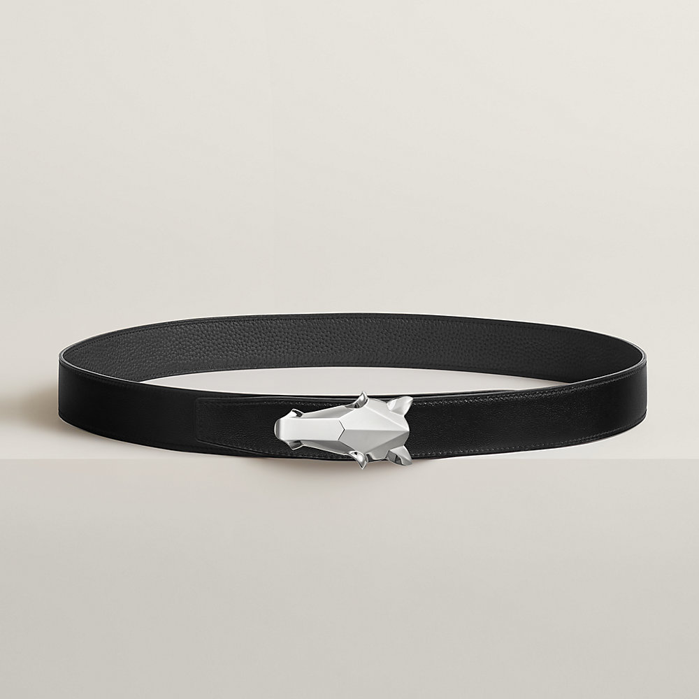 Destrier belt buckle & Reversible leather strap 32 mm | Hermès Canada