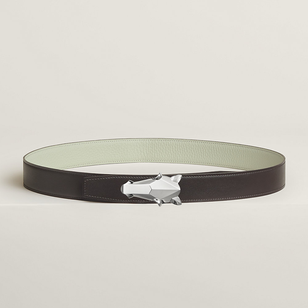 Destrier belt buckle & Reversible leather strap 32 mm | Hermès Canada