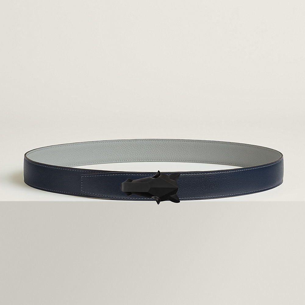 Destrier belt buckle & Reversible leather strap 32 mm | Hermès UK