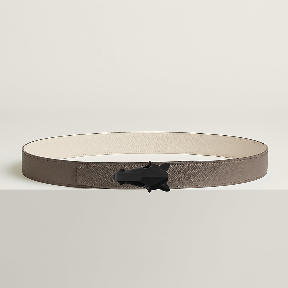 Destrier belt buckle & Reversible leather strap 32 mm | Hermès UK