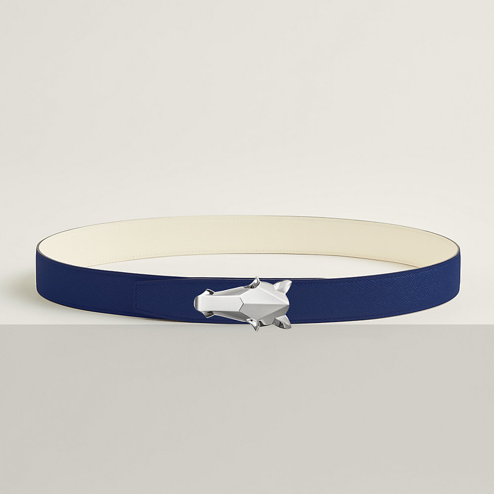 Destrier belt buckle & Reversible leather strap 32 mm | Hermès UK