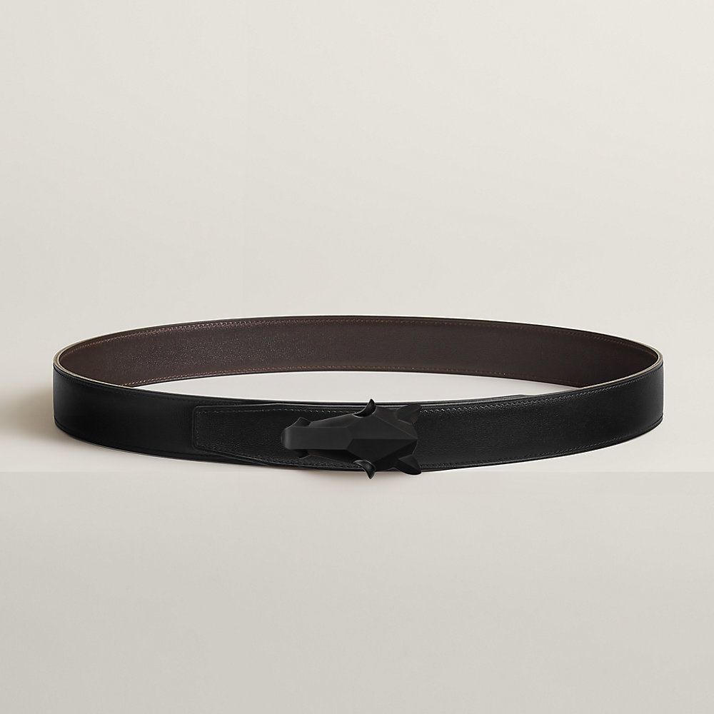 Destrier belt buckle & Reversible leather strap 32 mm | Hermès UK
