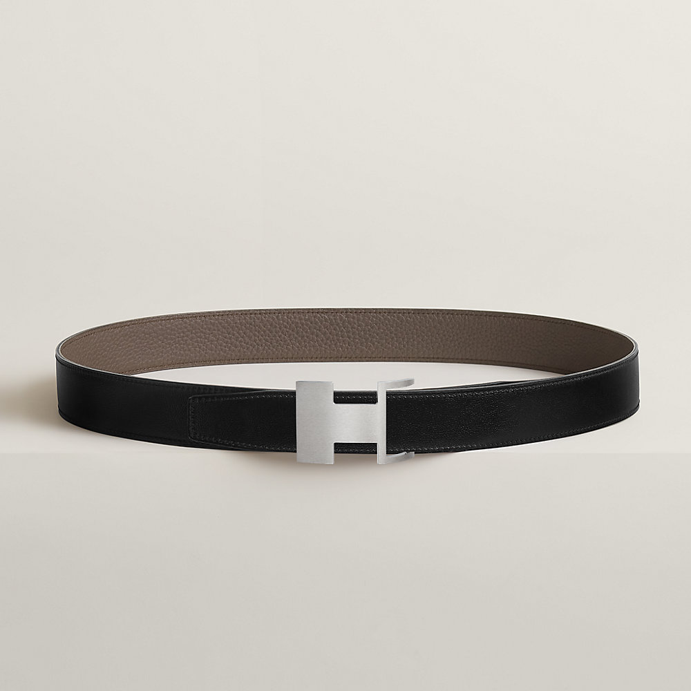 Dive belt buckle & Reversible leather strap 32 mm | Hermès UK