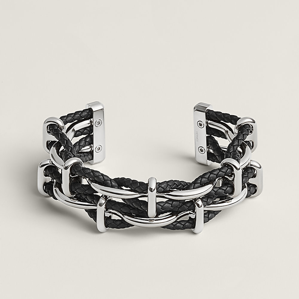 Double Egee bracelet - Black | Hermès USA