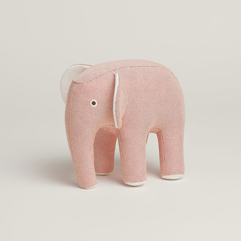 Edmond Animaux Blocks elephant plush, small model | Hermès UK