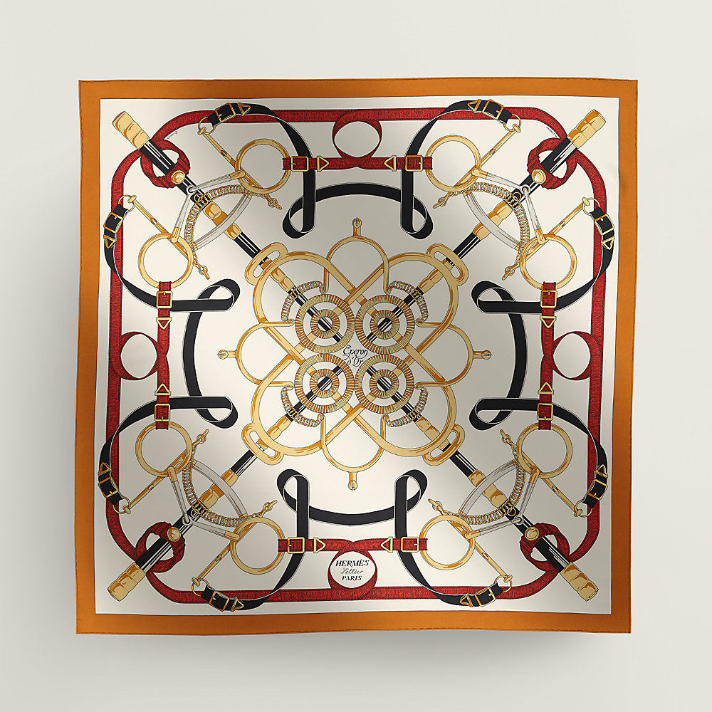 Eperon D'Or forever scarf 90 - Beige | Hermès USA