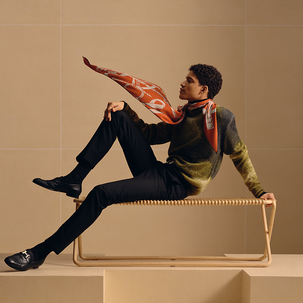Eperon d'or losange - Orange | Hermès Thailand
